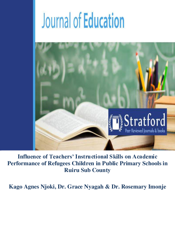 (PDF) Influence of Teachers instructional skills on academic ...