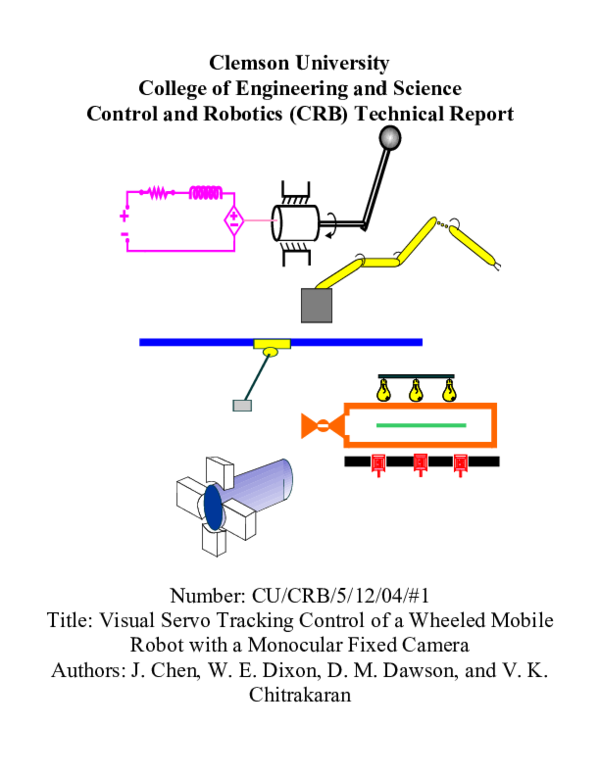 Pdf Visual Servo Tracking Control Of A Wheeled Mobile Robot With A Monocular Fixed Camera