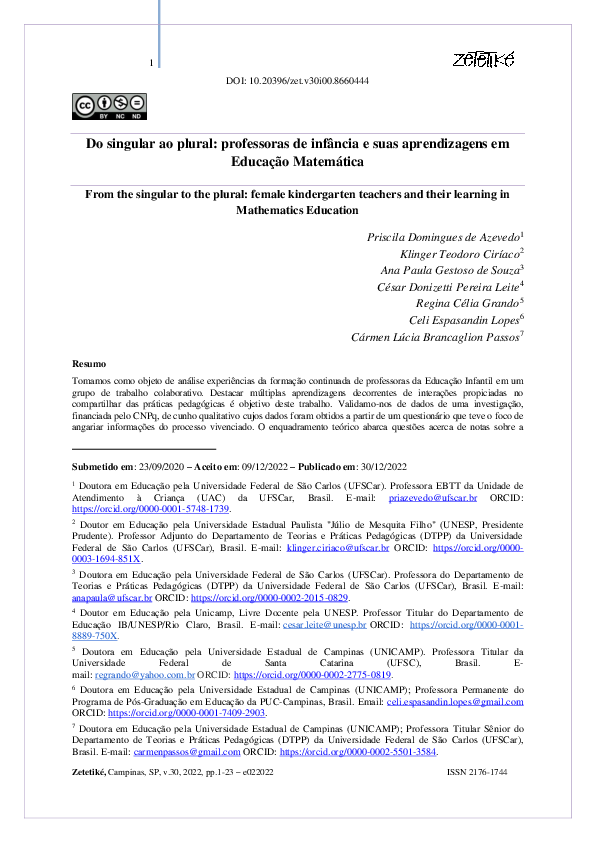 (PDF) Do singular ao plural