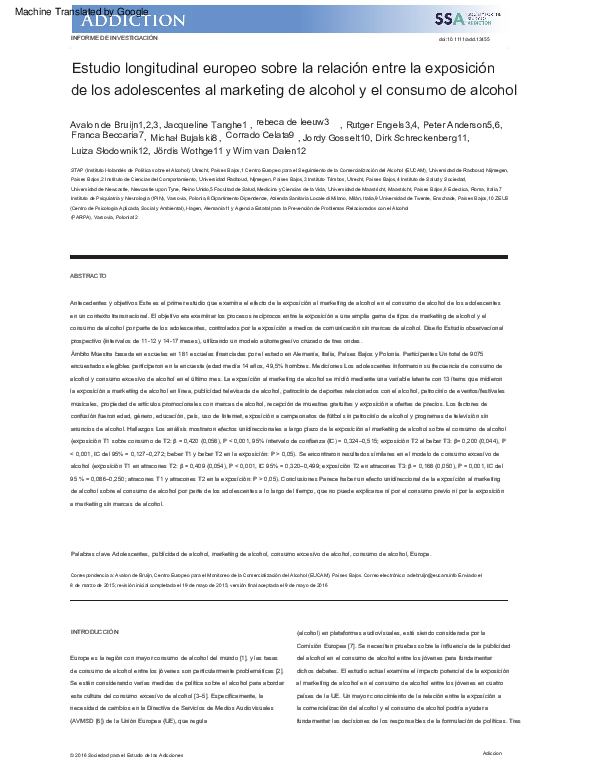 (PDF) Estudio longitudinal Europeo relacion entre publicidad y consumo ...