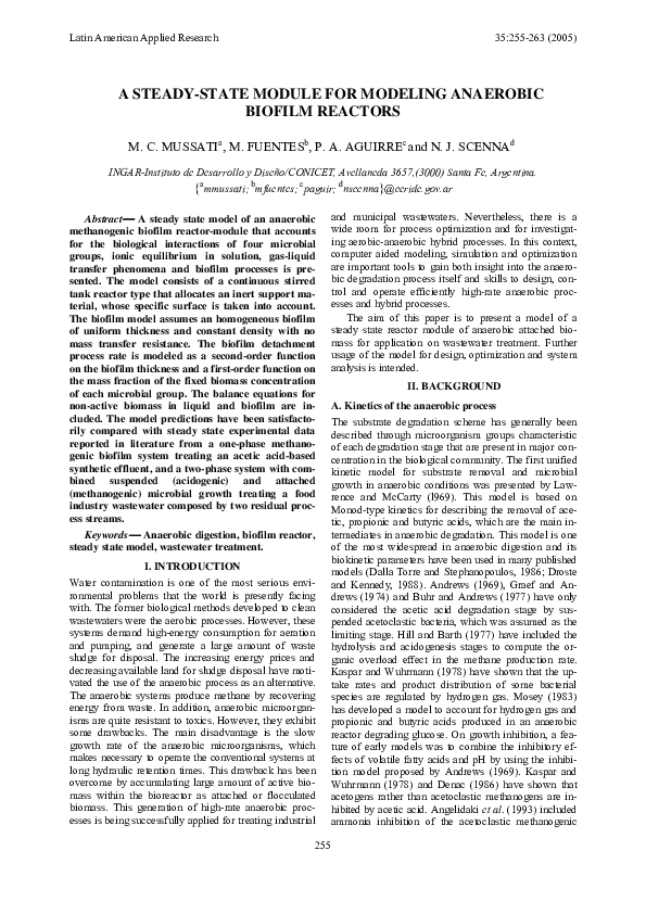 (PDF) A steady-state module for modeling anaerobic biofilm reactors