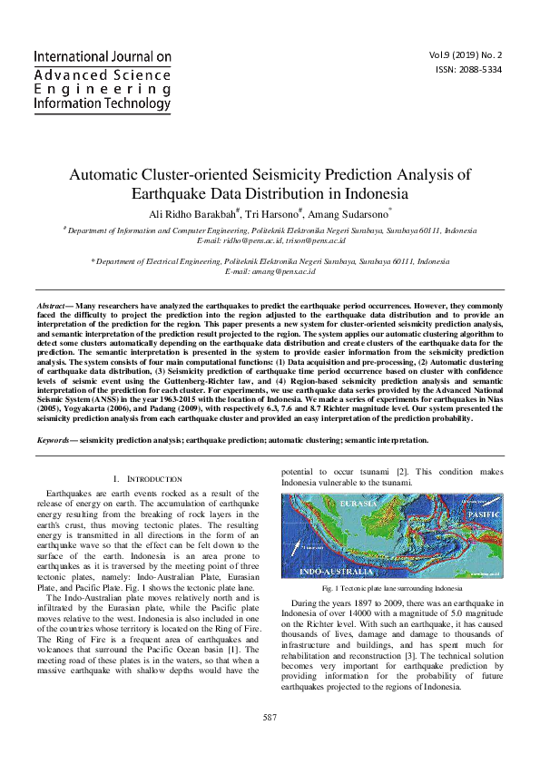 (PDF) Automatic Cluster-oriented Seismicity Prediction Analysis of ...