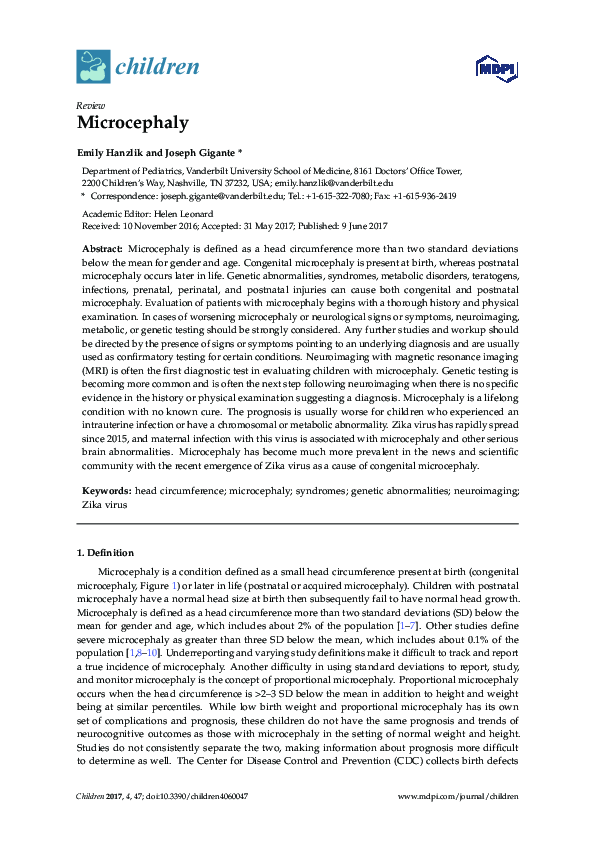 (PDF) Microcephaly