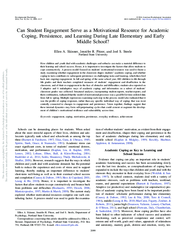 (PDF) Can student engagement serve as a motivational resource for ...