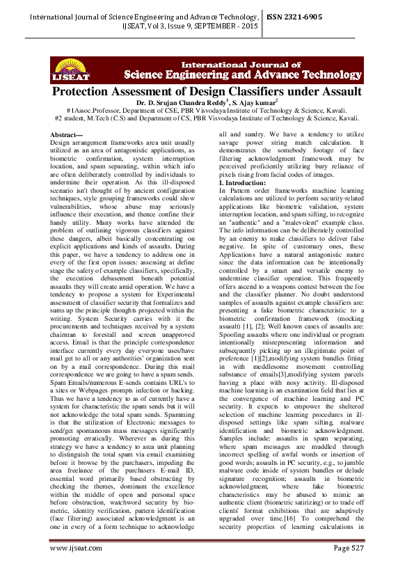 (PDF) Protection Assessment of Design Classifiers under Assault