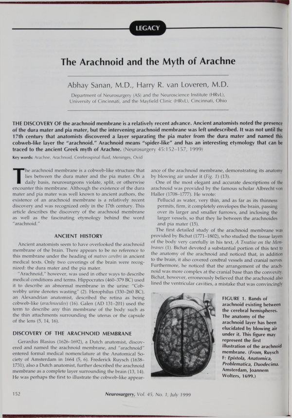 (PDF) The Arachnoid and the Myth of Arachne