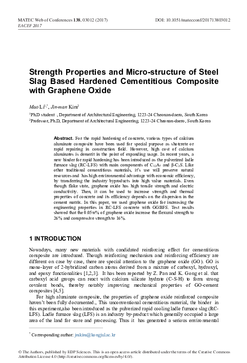 (PDF) Strength Properties and Micro-structure of Steel Slag Based ...