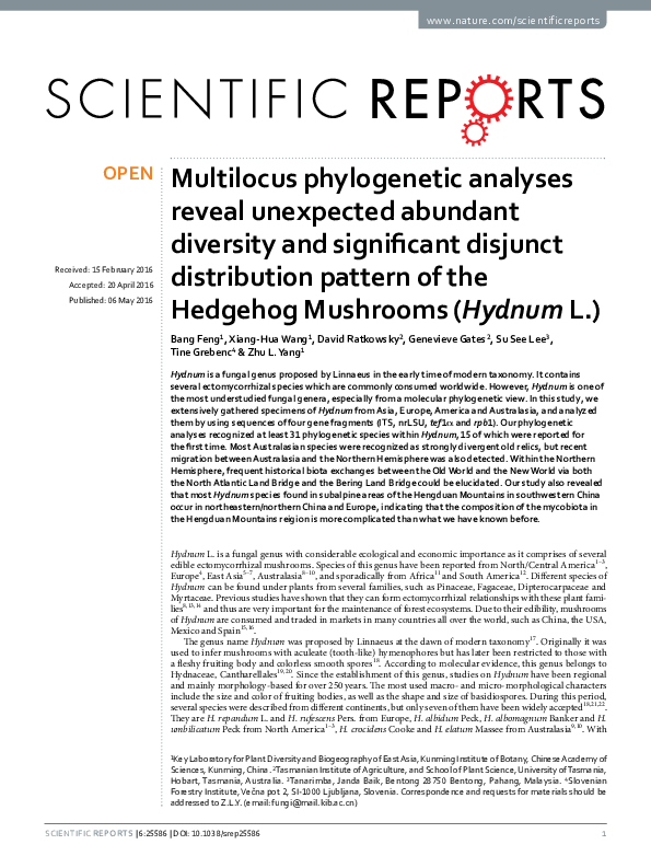 (PDF) Multilocus phylogenetic analyses reveal unexpected abundant ...