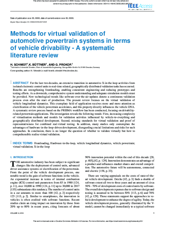 (PDF) Methods for Virtual Validation of Automotive Powertrain Systems ...