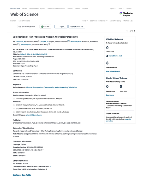 (PDF) Valorization of Fish Processing Waste: A Microbial Perspective