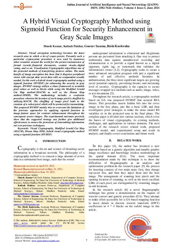 (PDF) A Hybrid Visual Cryptography Method using Sigmoid Function for ...
