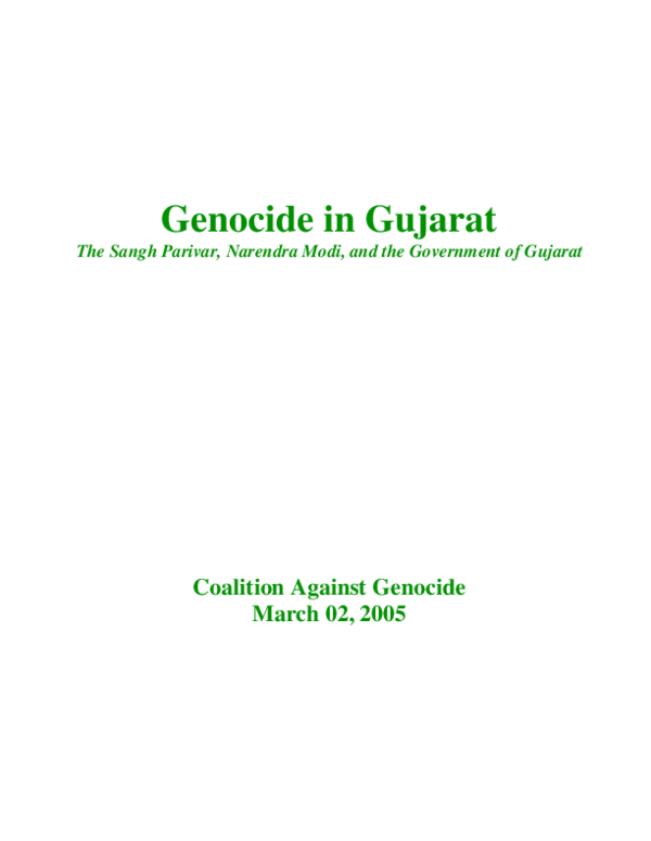 (PDF) Genocide in Gujarat
