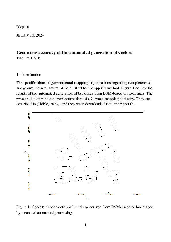 (PDF) Geometric accuracy of the automated generation of vectors