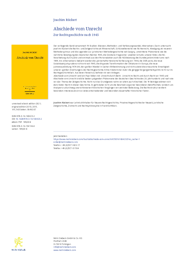 (PDF) Abschiede vom Unrecht