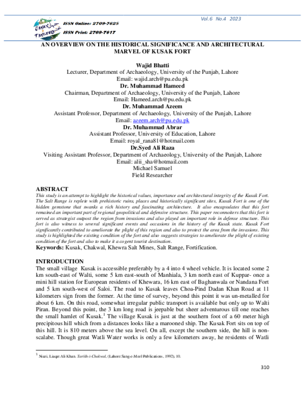 (PDF) AN OVERVIEW ON THE HISTORICAL SIGNIFICANCE AND ARCHITECTURAL ...