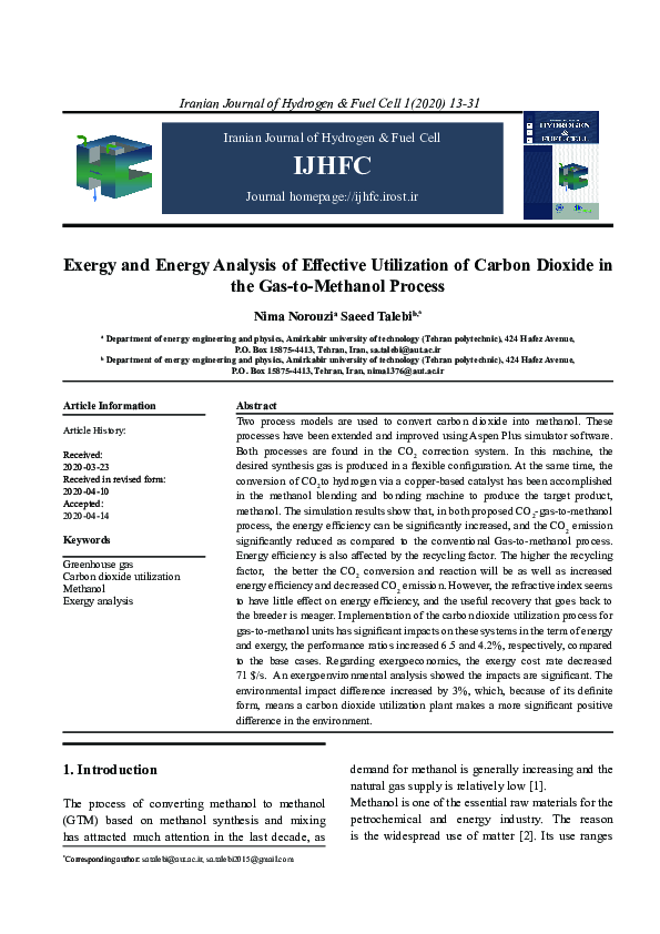 (PDF) Exergy and Energy Analysis of Effective Utilization of Carbon ...