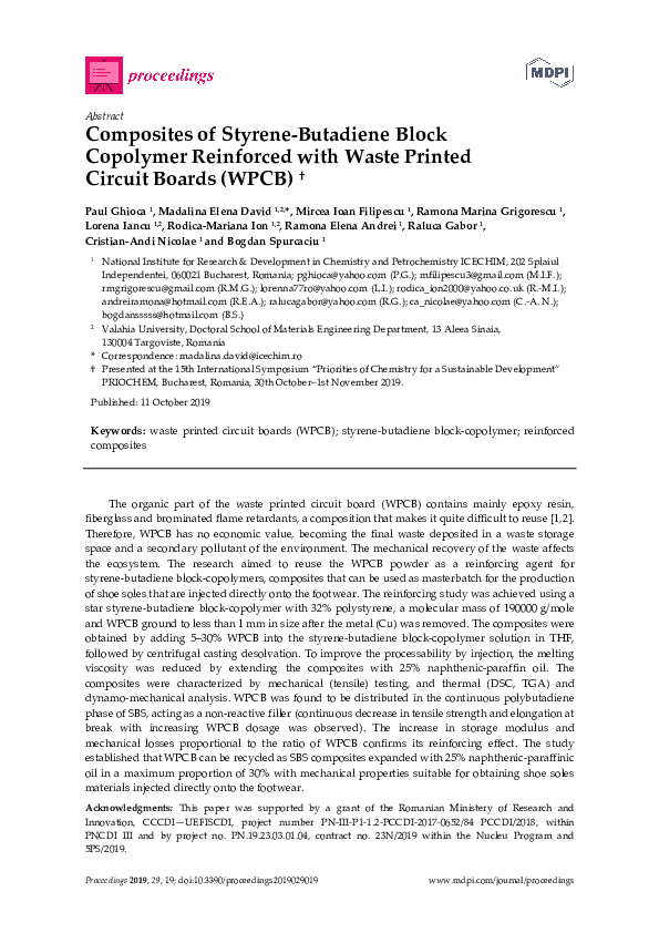 (PDF) Composites of Styrene-Butadiene Block Copolymer Reinforced with ...
