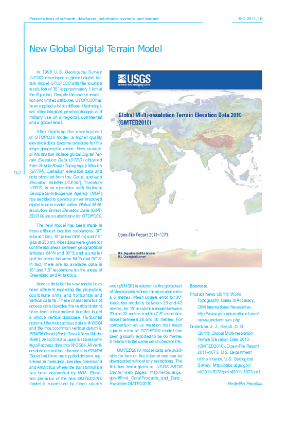(PDF) New Global Digital Terrain Model