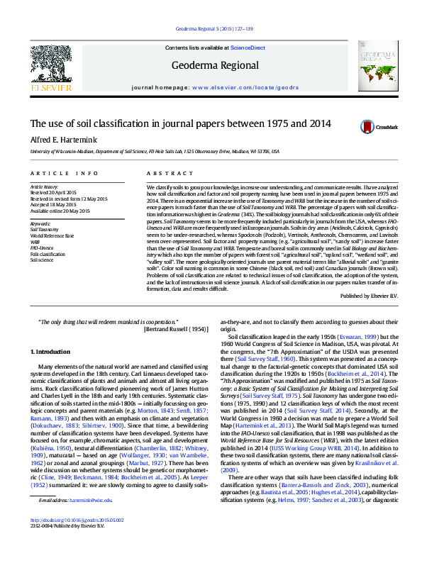 (PDF) The use of soil classification in journal papers between 1975 and ...