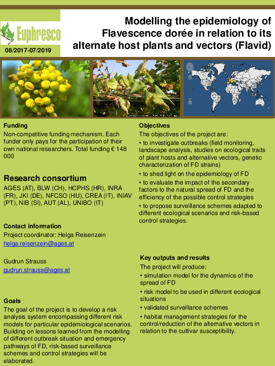(PDF) Modelling the epidemiology of Flavescence dorée in relation to ...
