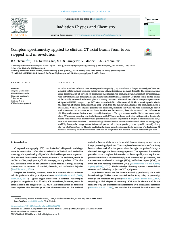 (PDF) Compton spectrometry applied to clinical CT axial beams from ...