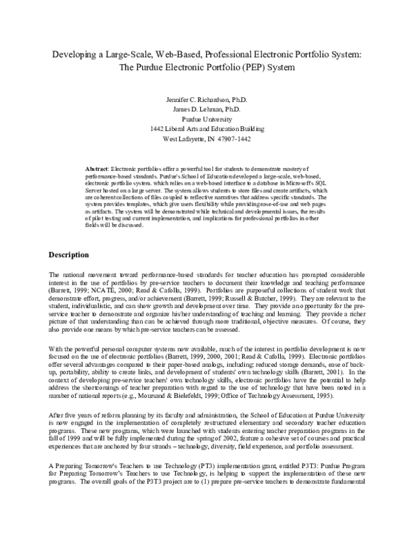 (PDF) Developing a Large-Scale, Web-Based, Professional Electronic ...