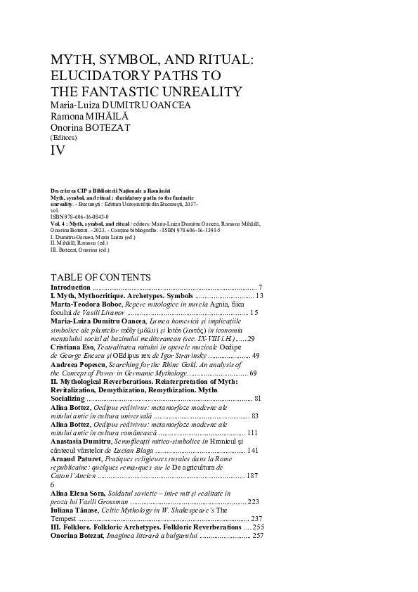(DOC) MYTH, SYMBOL, AND RITUAL: ELUCIDATORY PATHS TO THE FANTASTIC ...