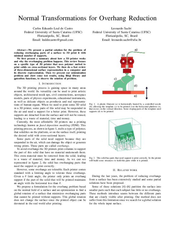 (PDF) Normal Transformations for Overhang Reduction