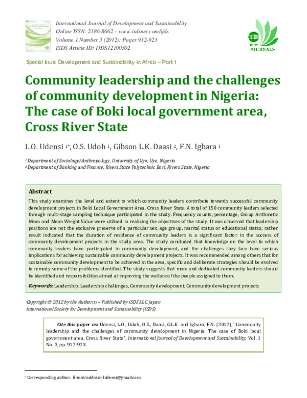 (PDF) Cross River State