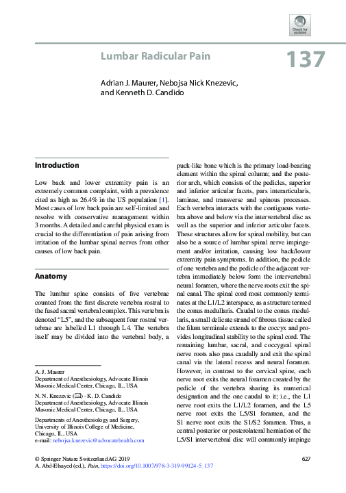 (PDF) Lumbar Radicular Pain