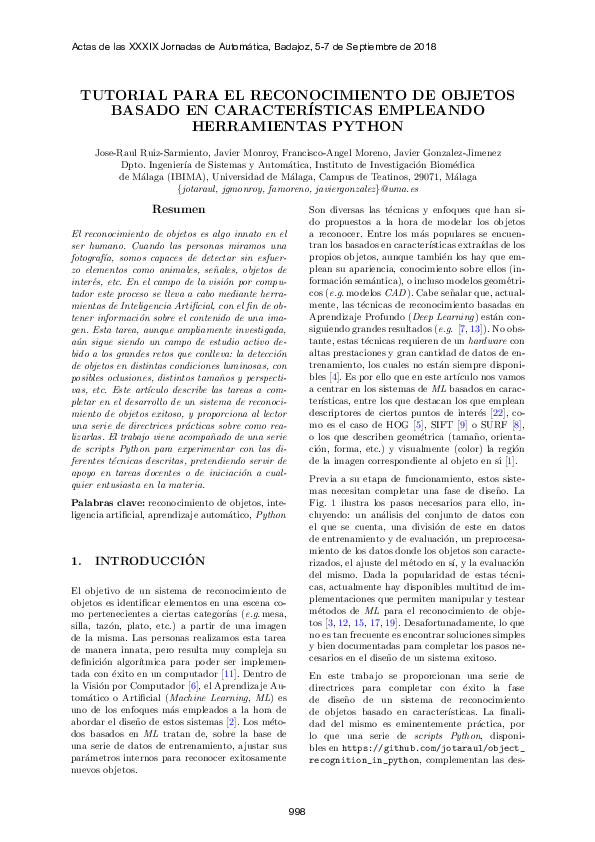 (PDF) Tutorial para el reconocimiento de objetos basado en características empleando ...