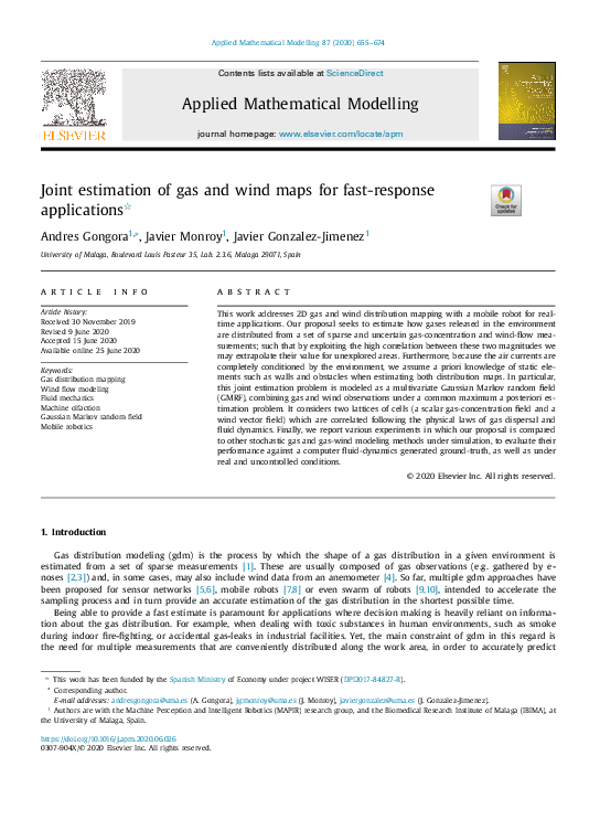 (PDF) Joint estimation of gas and wind maps for fast-response applications
