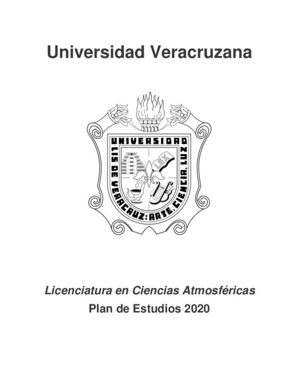 (PDF) Plan de estudios Ciencias Atmosféricas 2020- Act
