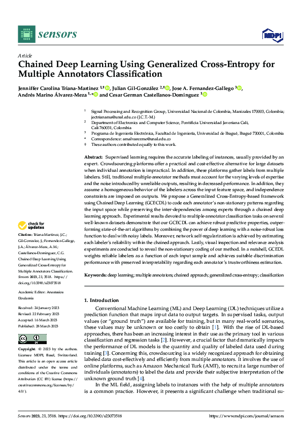 (PDF) Chained Deep Learning Using Generalized Cross-Entropy for Multiple Annotators ...
