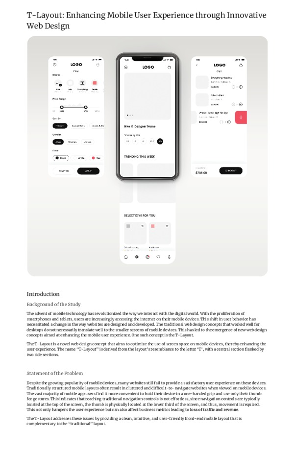 (PDF) T Layout: Enhancing Mobile User Experience through Innovative Web Design