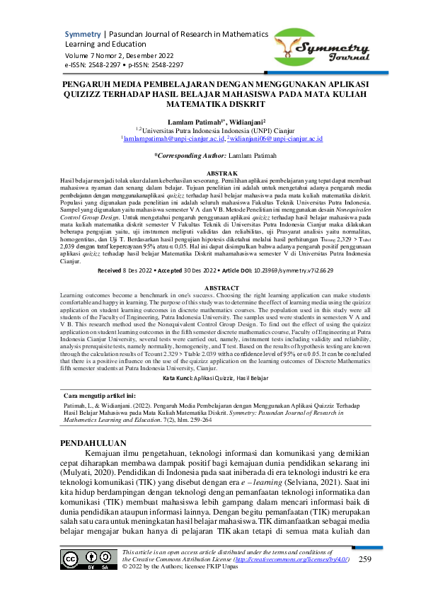 (PDF) Pengaruh Media Pembelajaran Dengan Menggunakan Aplikasi Quizizz terhadap Hasil Belajar ...