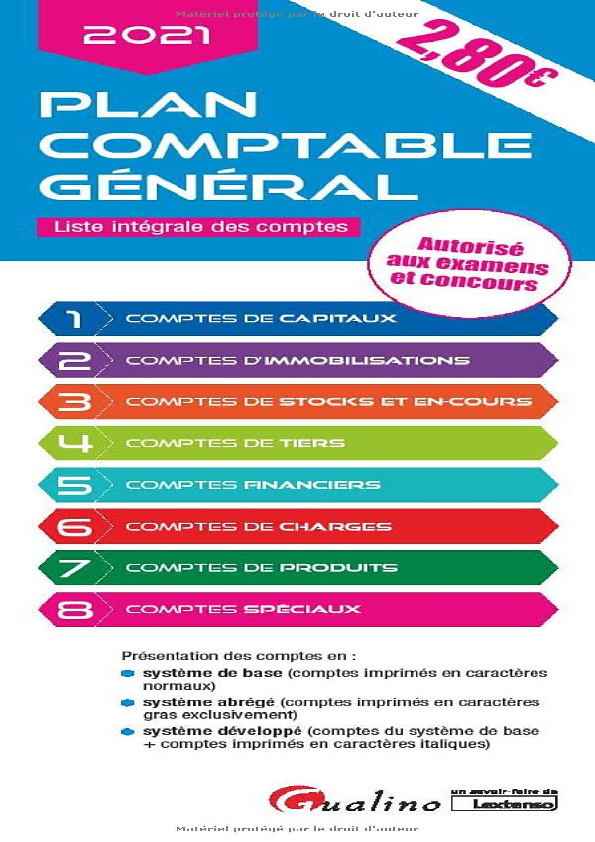 (PDF) Plan comptable général: Liste intégrale des comptes -Autorisé aux ...