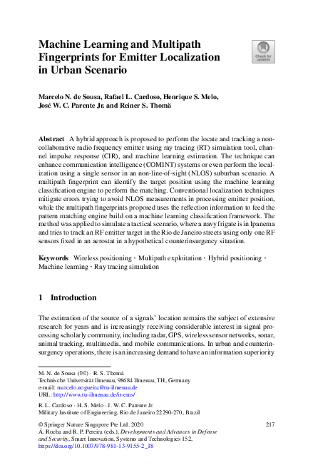(PDF) Machine Learning and Multipath Fingerprints for Emitter ...