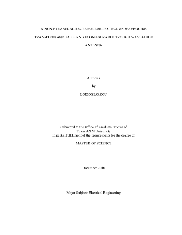 (PDF) A Non-Pyramidal Rectangular-to-Trough Waveguide Transition and ...