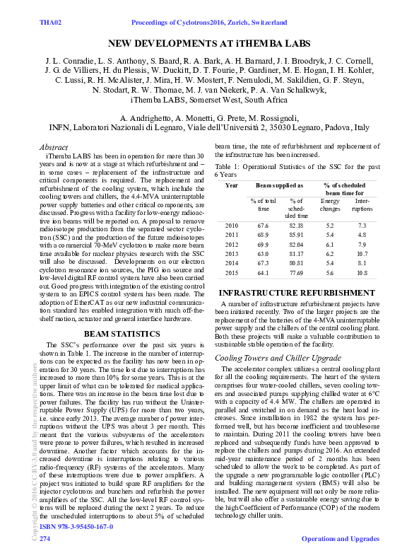 (PDF) New Developments at iThemba LABS
