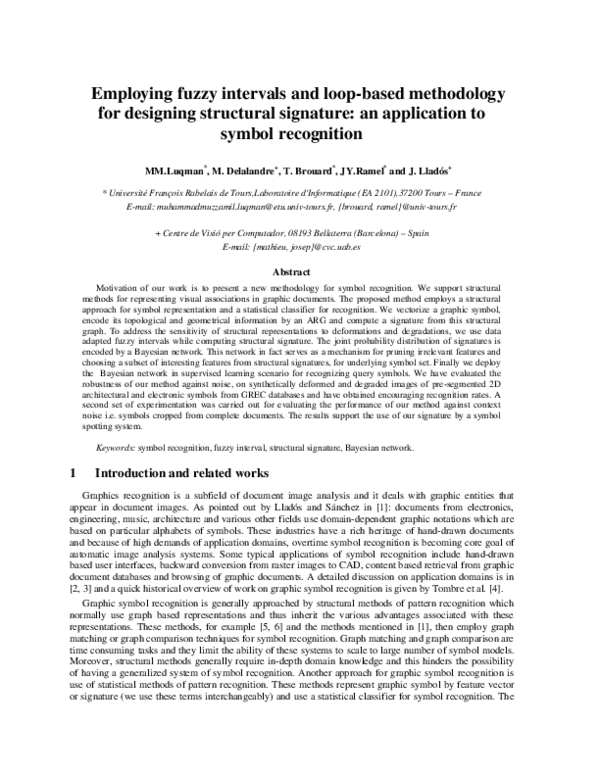 (PDF) Employing fuzzy intervals and loop-based methodology for designing structural signature ...