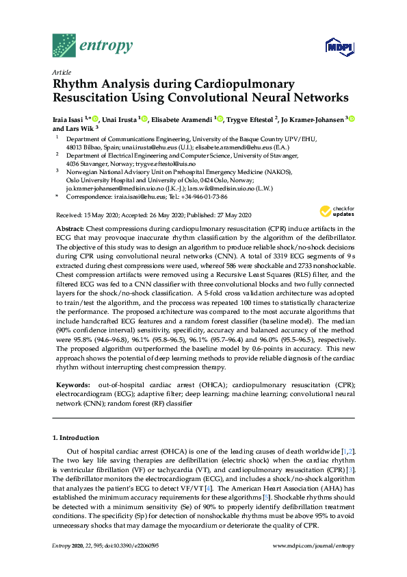 (PDF) Rhythm Analysis During Cardio-Pulmonary Resuscitation with Convolutional and Recurrent ...
