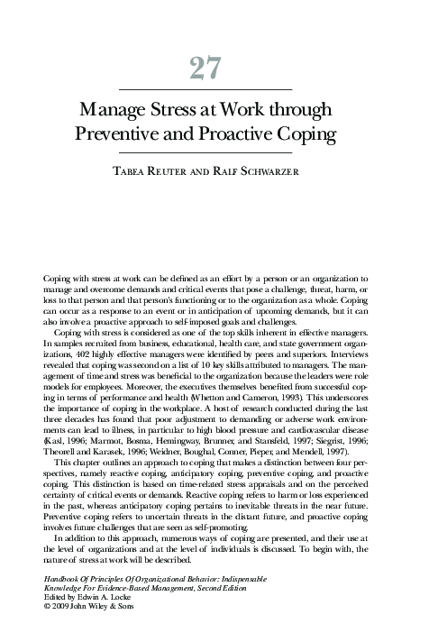 (PDF) Manage Stress at Work through Preventive and Proactive Coping