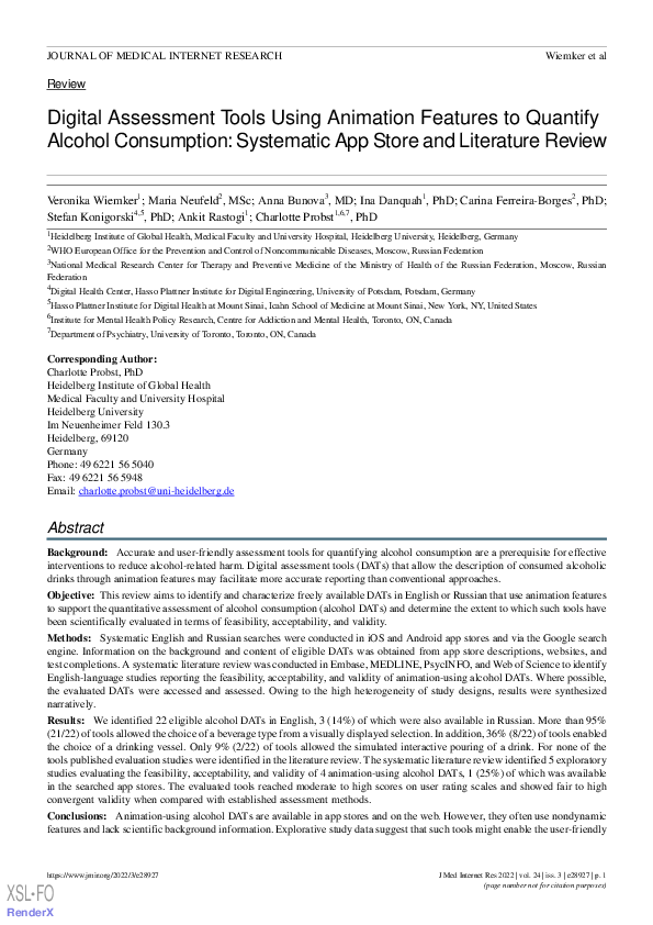 (PDF) Digital Assessment Tools Using Animation Features to Quantify ...