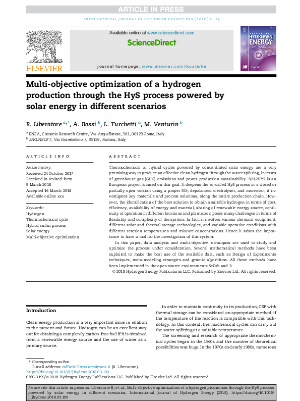 (PDF) Multi-objective Optimization of Hydrogen Production in Hybrid Renewable Energy Systems