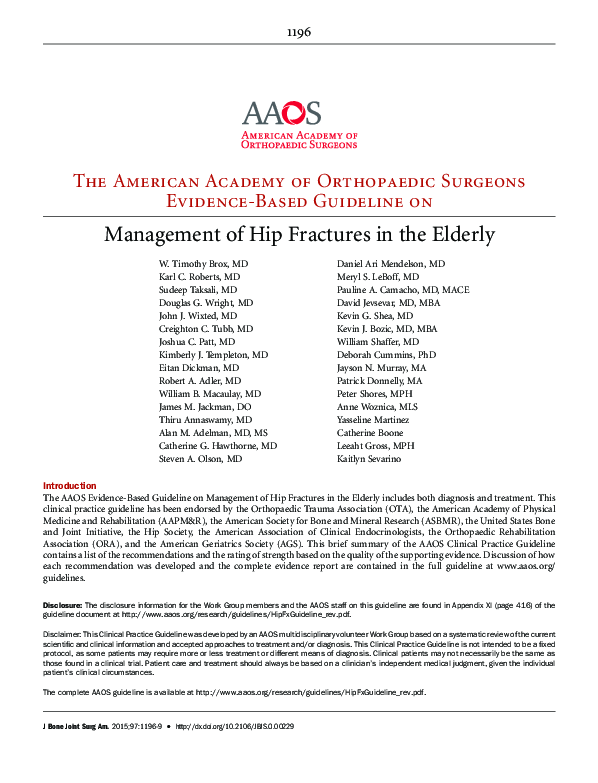 (PDF) The American Academy of Orthopaedic Surgeons Evidence-Based Guideline on | Pekka Mooar ...