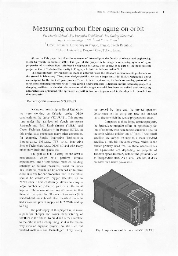 (PDF) Measuring carbon fiber aging on orbit