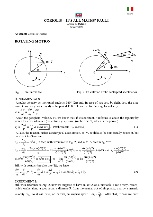 (PDF) CORIOLIS -IT'S ALL MATHS' FAULT-ENG+ITA