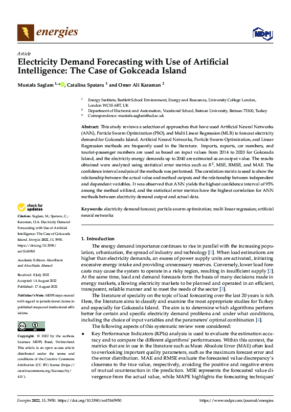 (PDF) Electricity Demand Forecasting with Use of Artificial ...