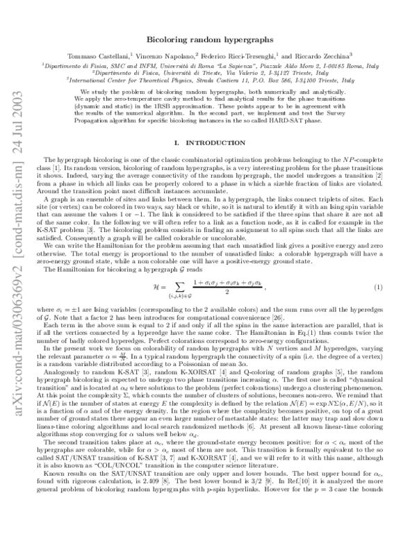 (PDF) Coloring Random Hypergraphs